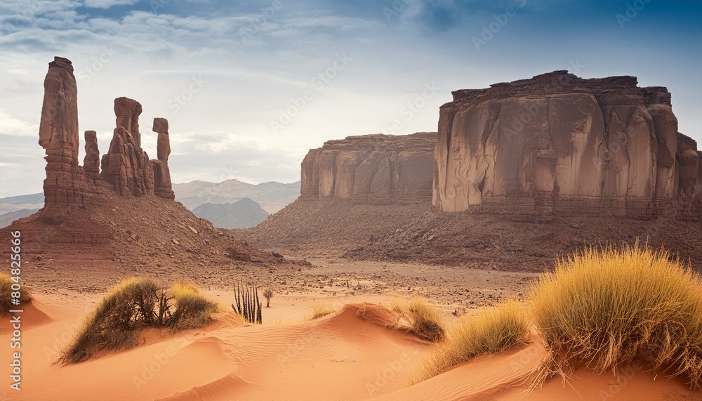 meticulously crafted miniature diorama portraying a serene desert scene ...