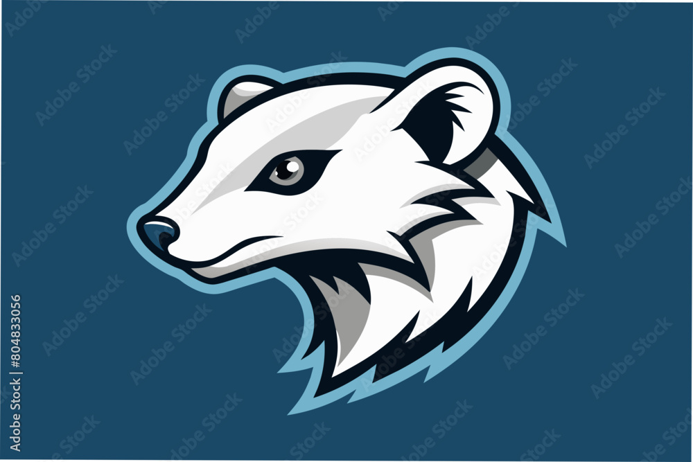 ferret head logo vector illustration Stock Vector | Adobe Stock