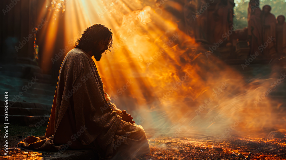 Image that defines that Jesus serves with humility and dedicates his ...