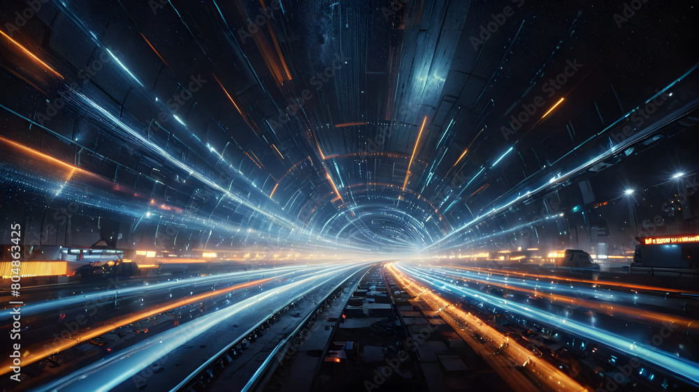 Dot Line Design Illustrates Mobile Technology of High Speed ...