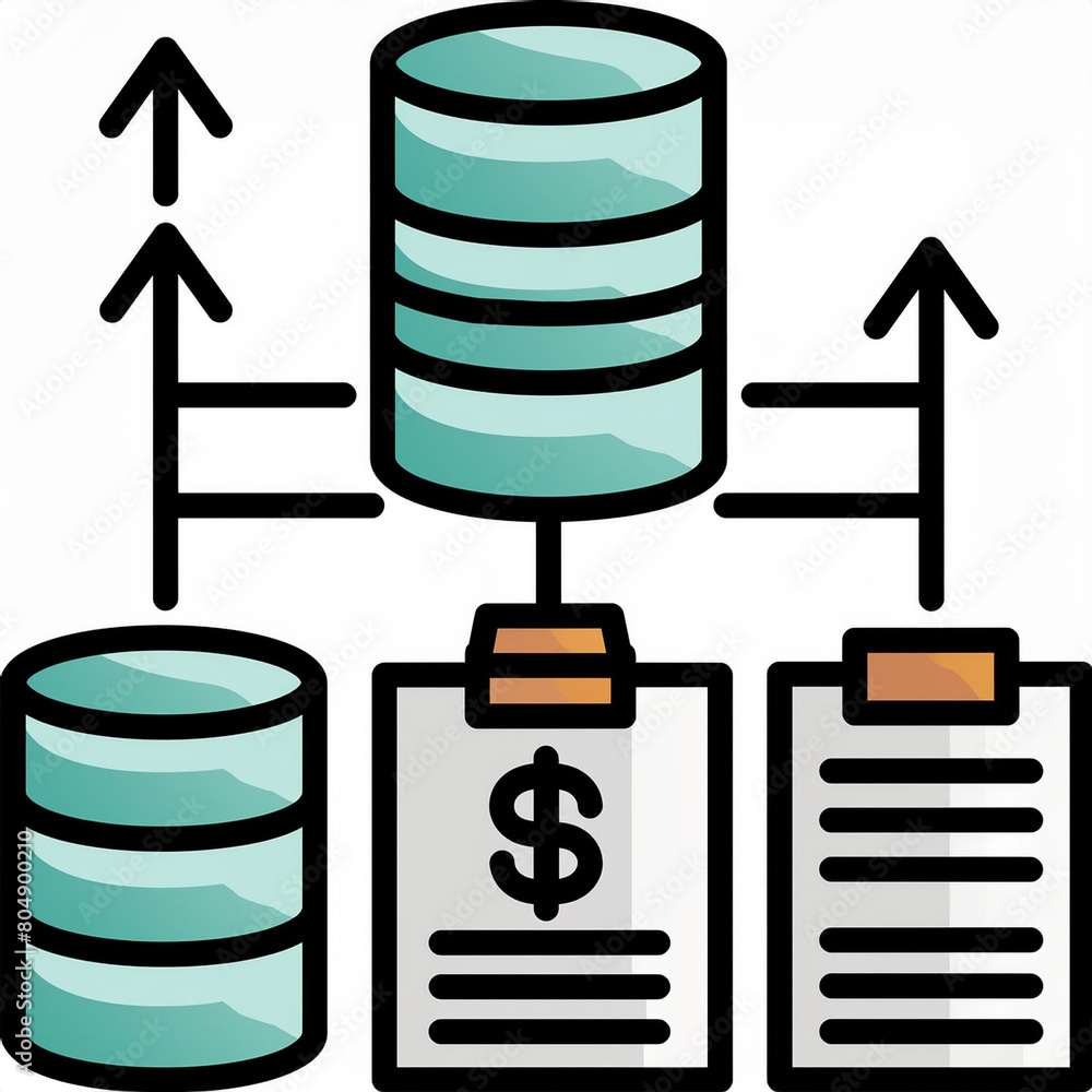 Vendors/Payables Database Icon in an accounting system. Accounting. Business. Database. Software ...