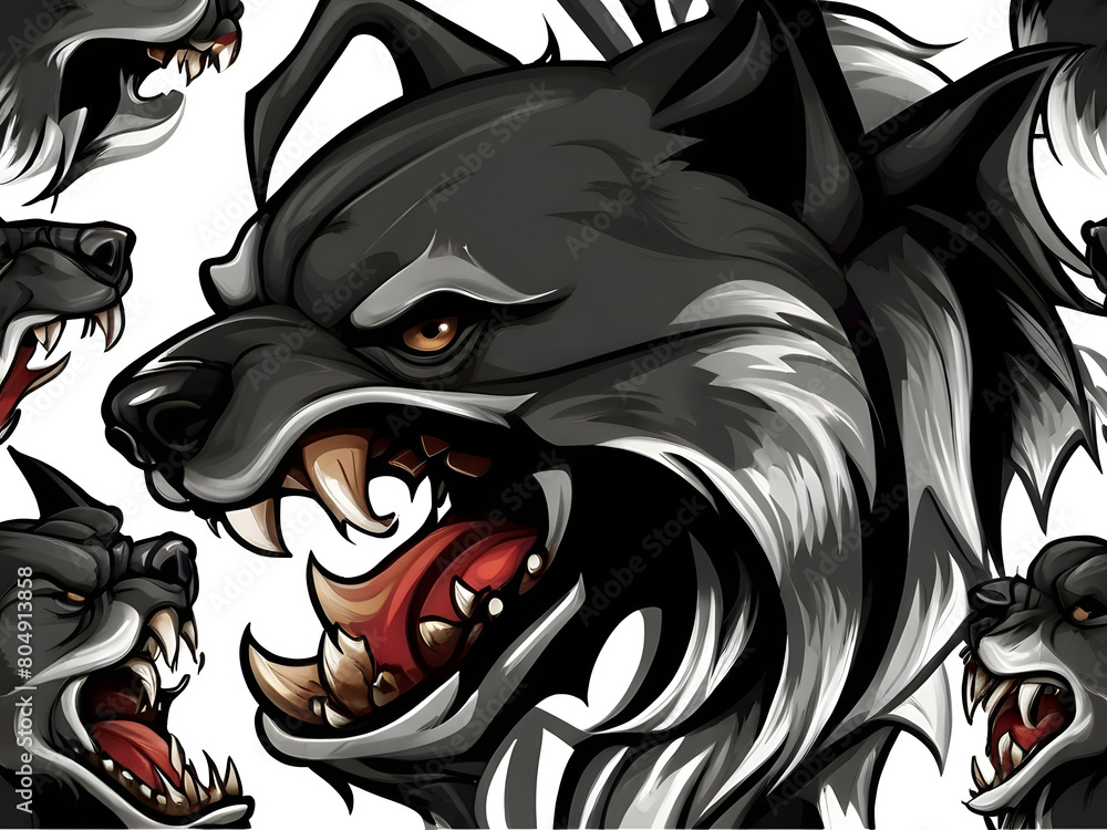 Heraldic animals logo set. Animals elements for Coat of Arms design ...