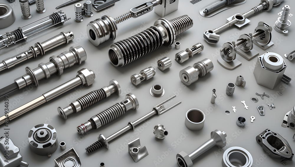 Exploded View of Engine Components: Detailed Visual Representation of ...