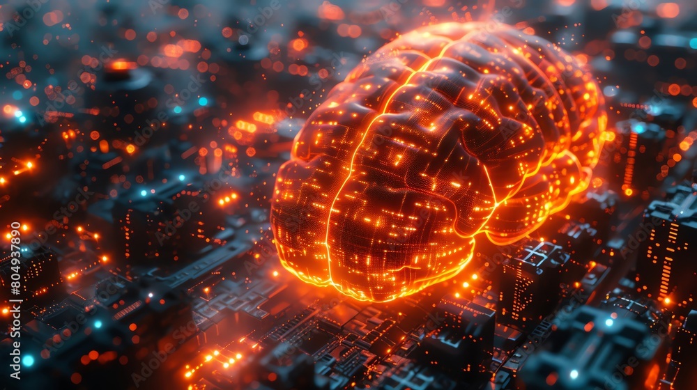 Discover the intricate world of the subconscious mind with a high-angle view of a cerebral ...