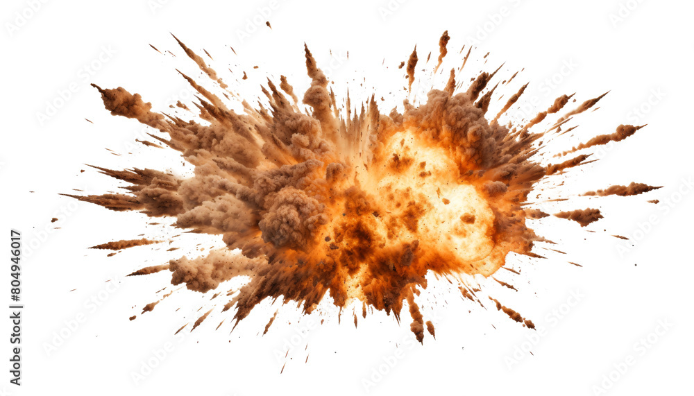 explosion of fire isolated on transparent background cutout Stock ...