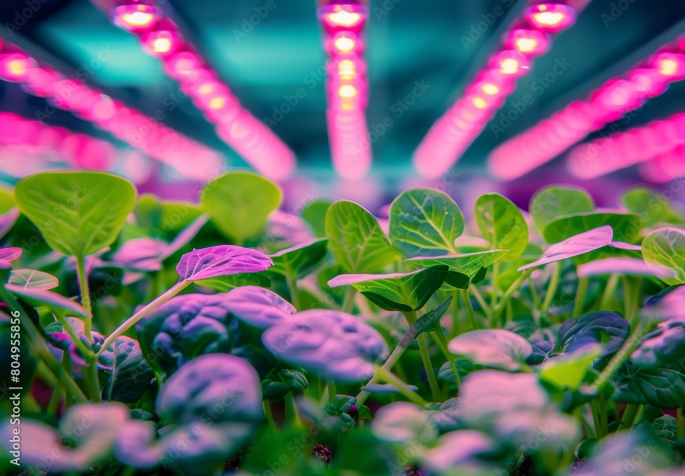 Nasturtium thrives under full spectrum LED grow lights in vertical ...