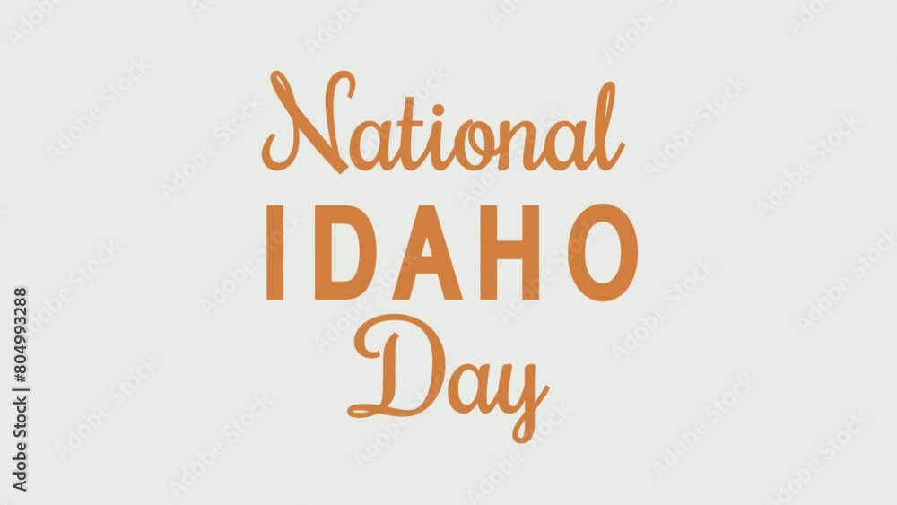 National Idaho Day Text Animation. Great for National Idaho Day ...
