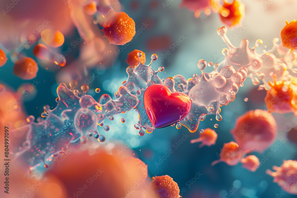 Artistic 3D depiction of the intricate balance between good and bad ...