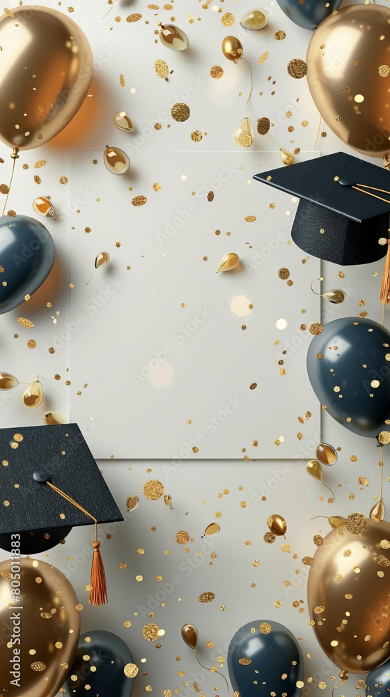 Graduation greeting vector template design Congrats graduates text in ...
