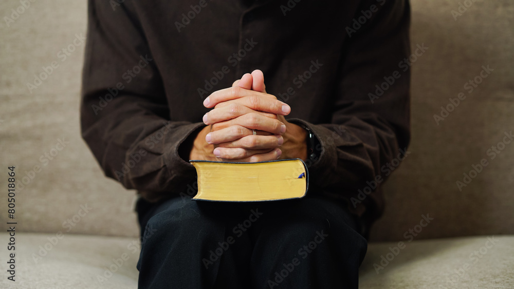 Christian life crisis prayer to god. Man Pray for god blessing to ...