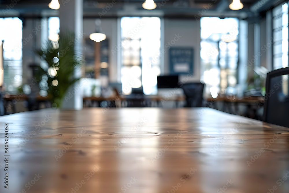 Abstract blurred office interior room. blurry working space with ...