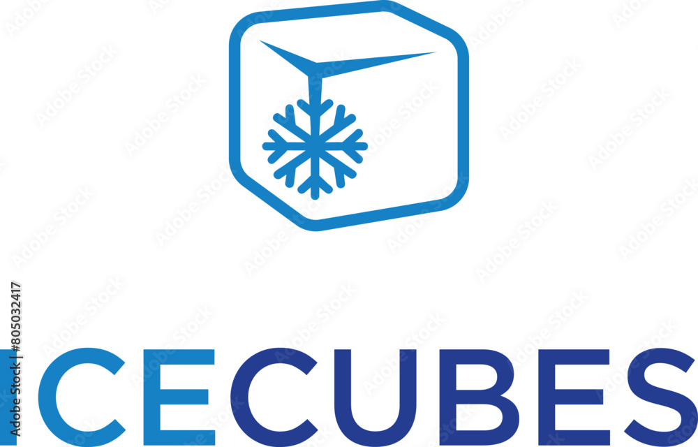 ice cube logo design vector, Ice Cube Vector Logo Design Template, Simple ice cube logo design ...
