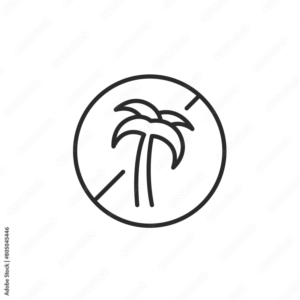 No palm oil prohibition icon. An icon encapsulating the movement ...