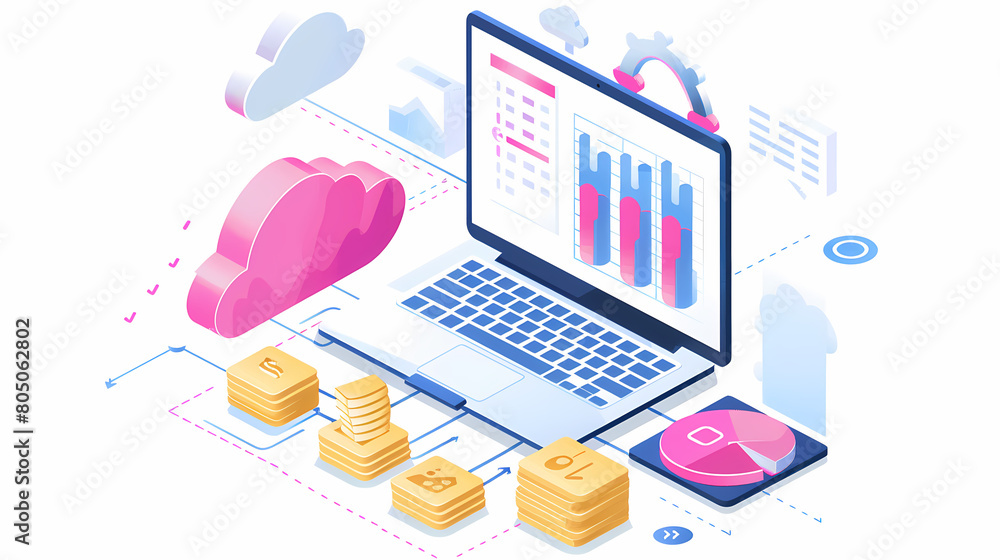 Cloud Computing Cost Efficiency, cost efficiency in cloud computing with an image showing pay ...