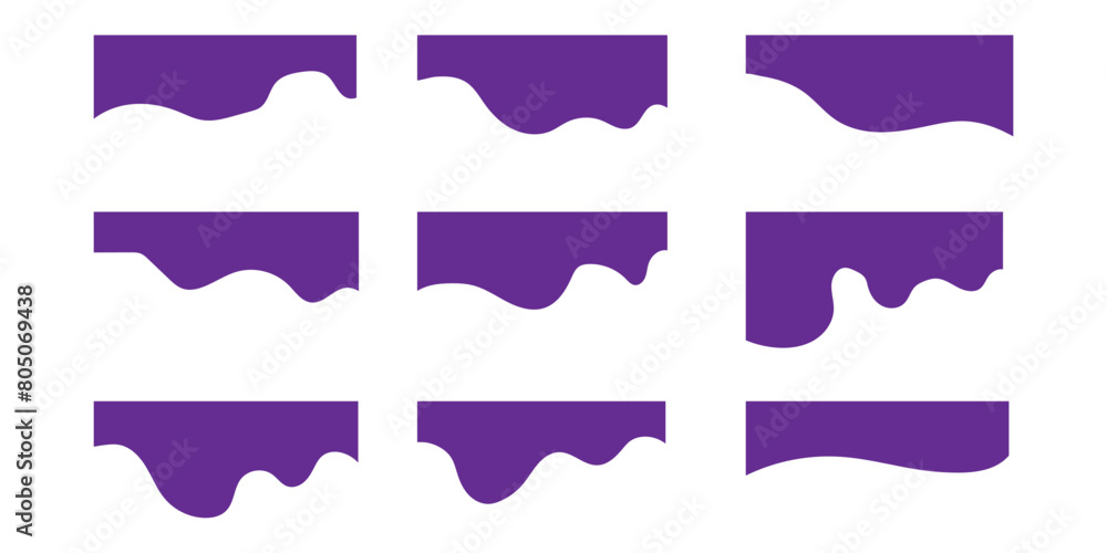 Border shape for website design. Vector banner header and separator ...