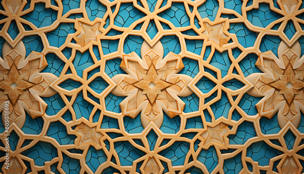 Islamic pattern on the wall Seamless patterned background Islamic art ...