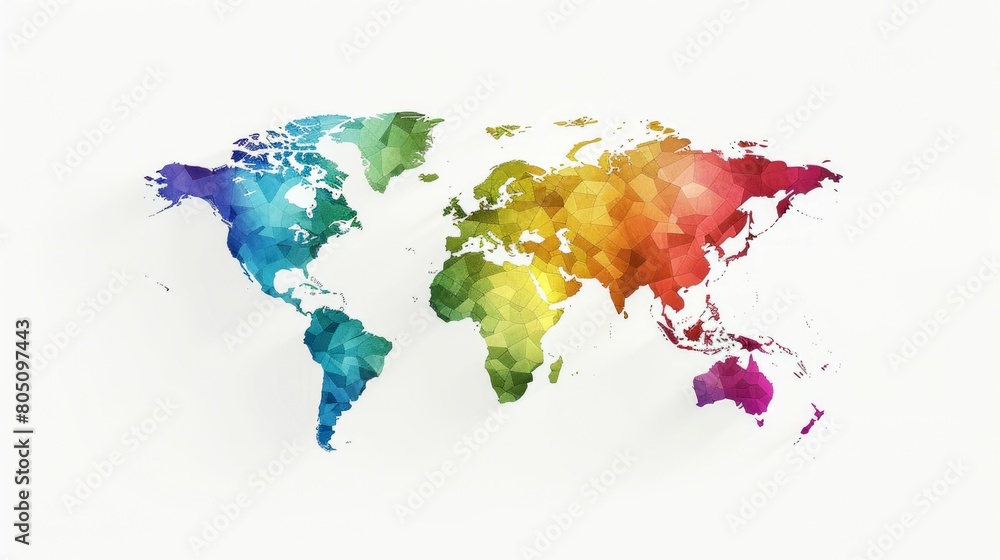 map of the world, white background, flat, clean, simple, presentation ...