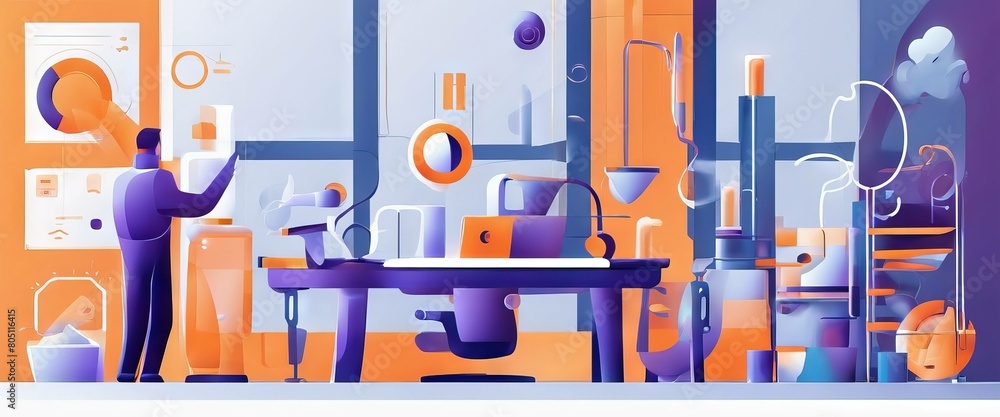 ภาพประกอบสต็อก 'production illustration concept mass appearance vector ...