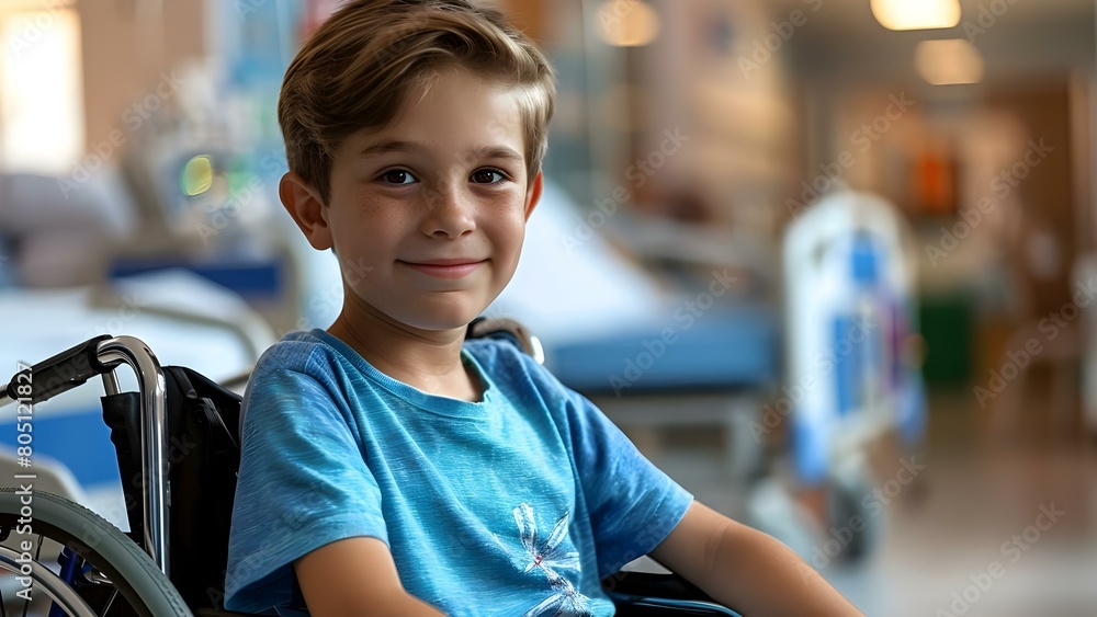 Accessible healthcare for children with disabilities boy in wheelchair ...