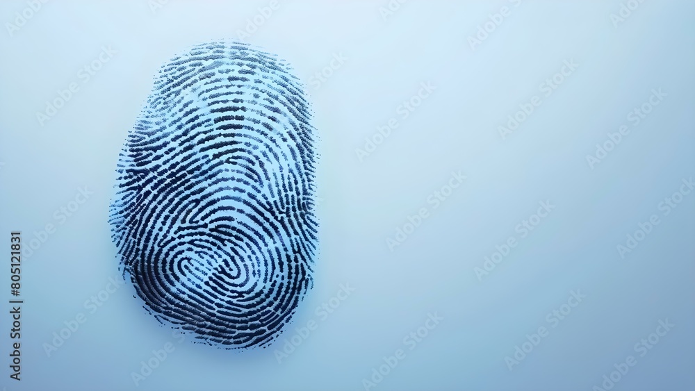 Fingerprint Symbol on White Background for Secure Biometric Identity ...