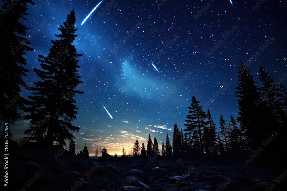Starfall Countdown: Shooting stars forming a countdown to the arrival ...