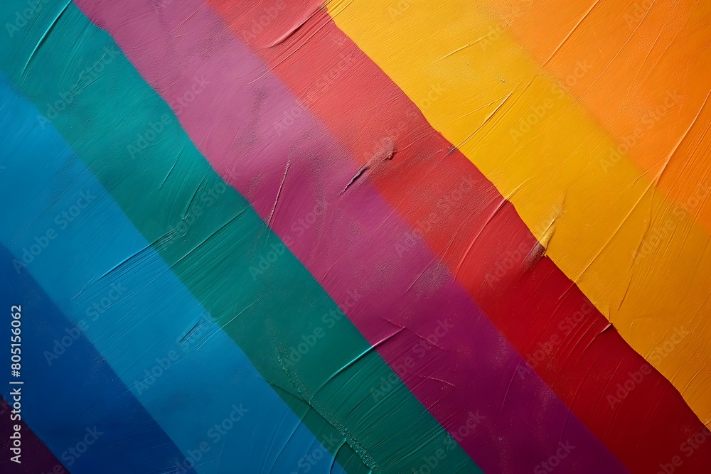 Vibrant diagonal paint strokes in a full spectrum of colors with ...