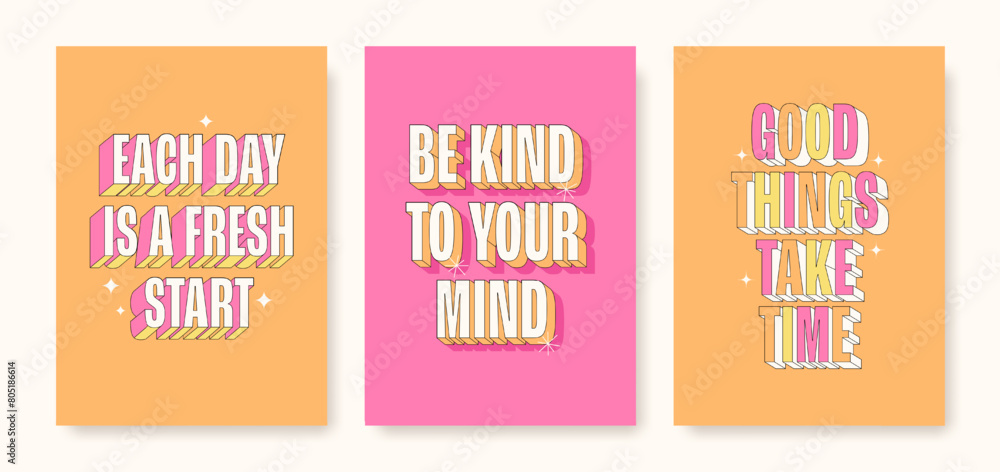 Inspirational posters with positive affirmations. Each day is a fresh ...