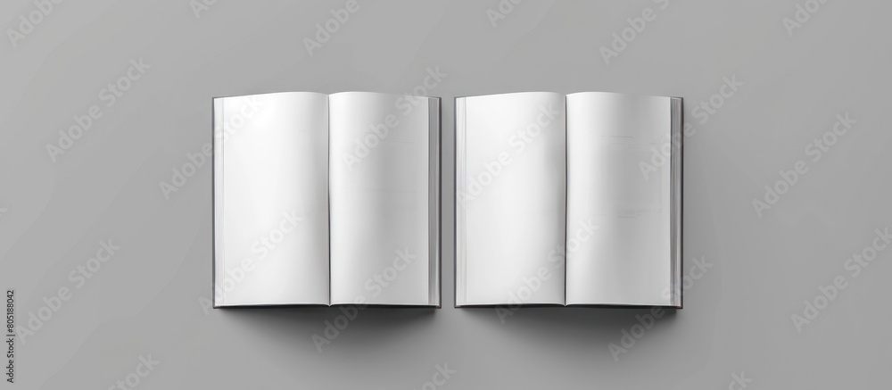 blank white open book mockup Stock Illustration | Adobe Stock