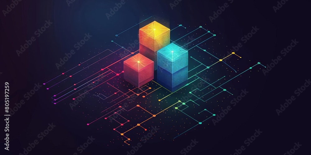 Craft a low-poly infographic depicting the periodic table with groups ...