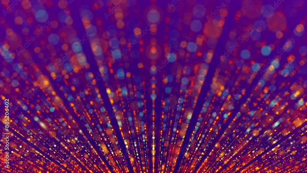 Looped Magic background, shiny colored gold threads, strings. Abstract ...