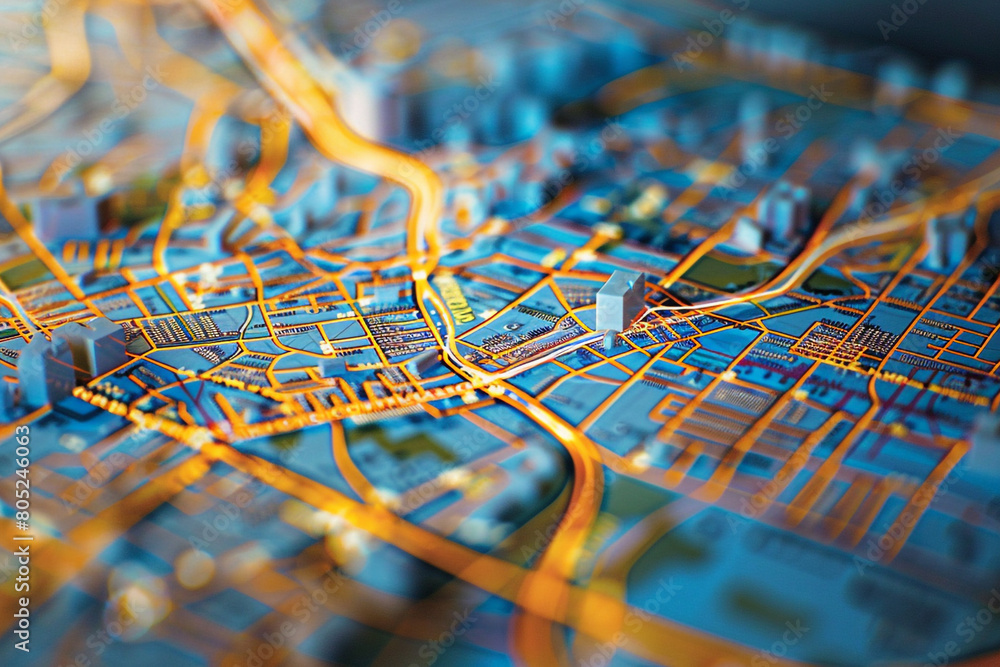 Mapping out a citys public transportation framework highlighting ...