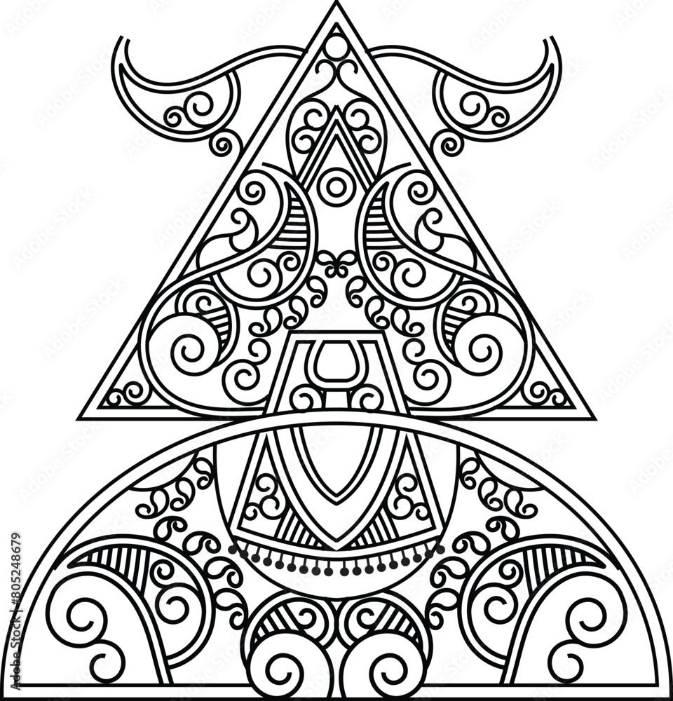 Indian Traditional and Cultural Rangoli, Alpona, Kolam, or Paisley ...