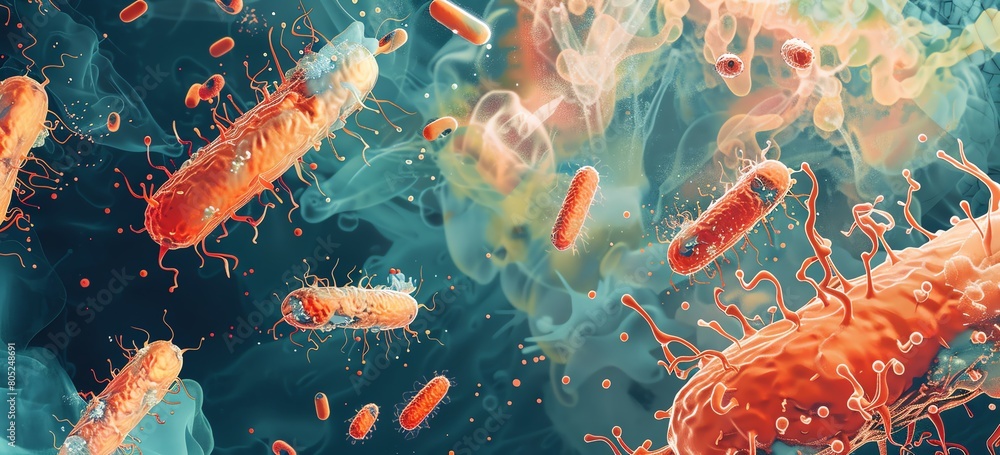 A labeled illustration showcasing different types of sepsis bacteria ...