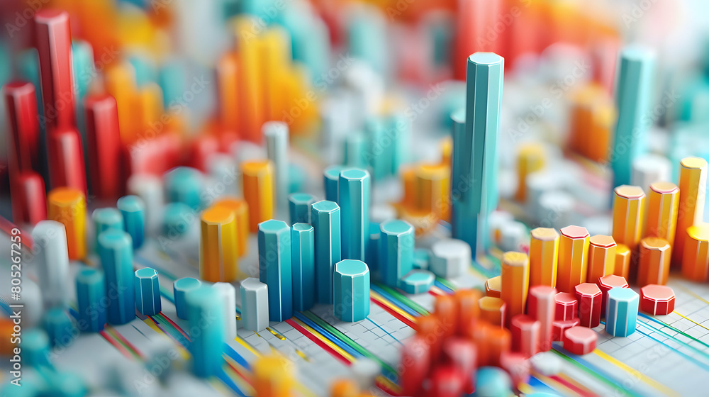 Capital Climb: Detailed Financial Chart with Abstract Tech Elements ...