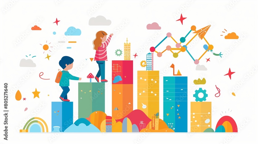 Growth stages of children, highlighting their physical, emotional, and ...