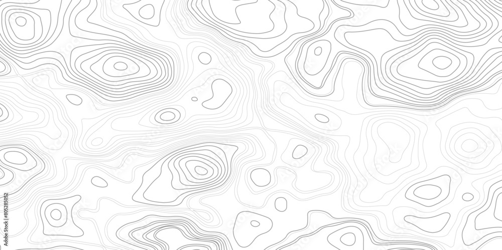 Gray topographic line contour map background, geographic grid map ...