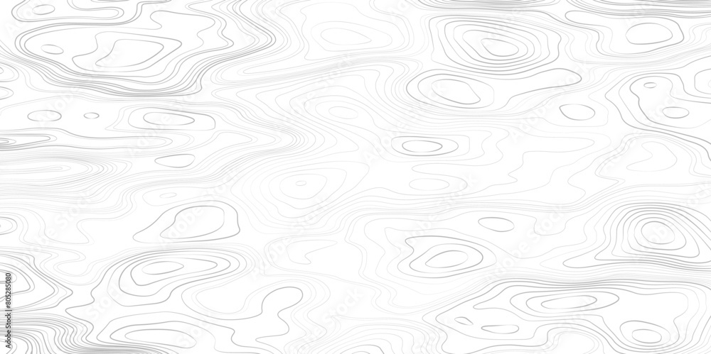 Gray topographic line contour map background, geographic grid map ...