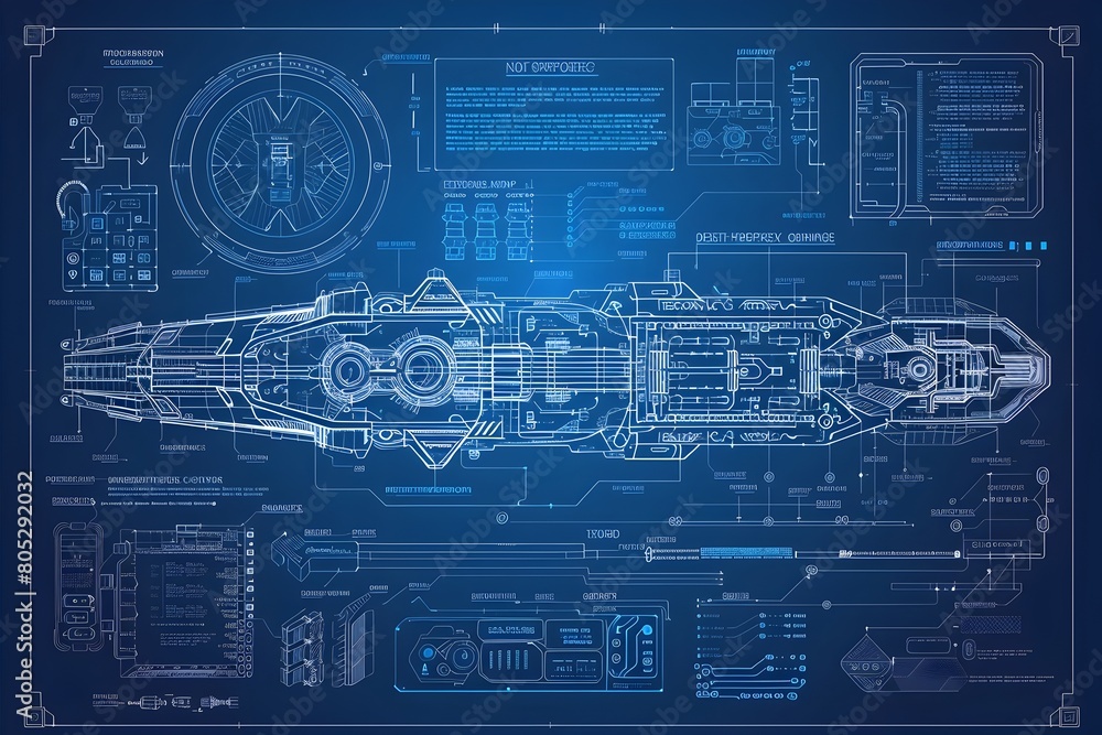 Detailed Blueprint Schematic of an Advanced Prompt Generator with ...