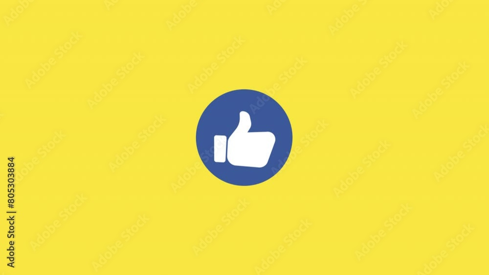 Thumbs up Like Social Media Reaction Engagement animation Green screen ...