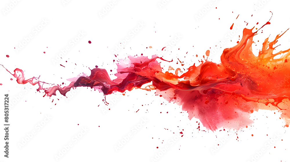 Red paint splash isolated on a transparent background, PNG, Ai, High ...
