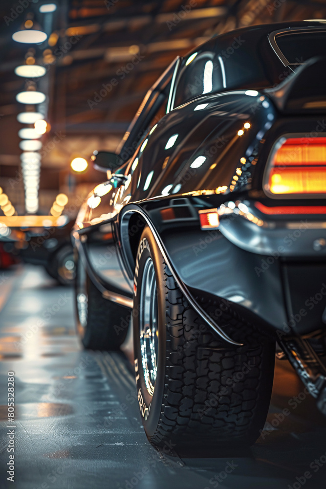 X-Ray View of Classic Car Engineering, Displaying Internal Mechanics ...