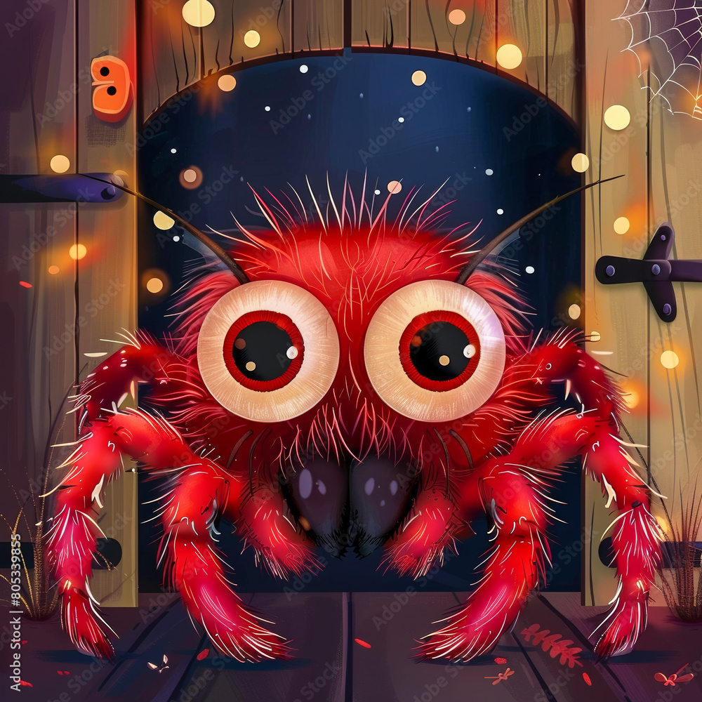 Cartoon Spider. Generated Image. A digital illustration of a cute and ...