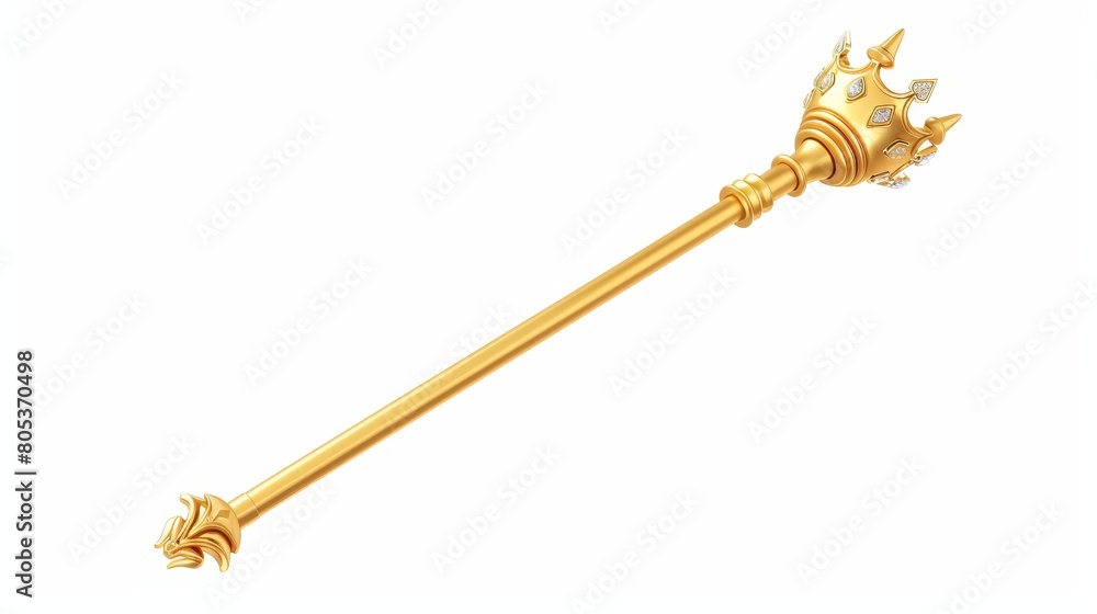 A golden sceptre symbolizes kings or queens. The royal wand represents ...