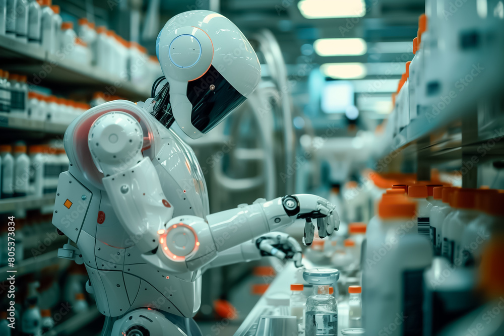 Robot in a pharmaceutical setting deftly handles drug dispensing ... Robot in a pharmaceutical setting deftly handles drug dispensing ...