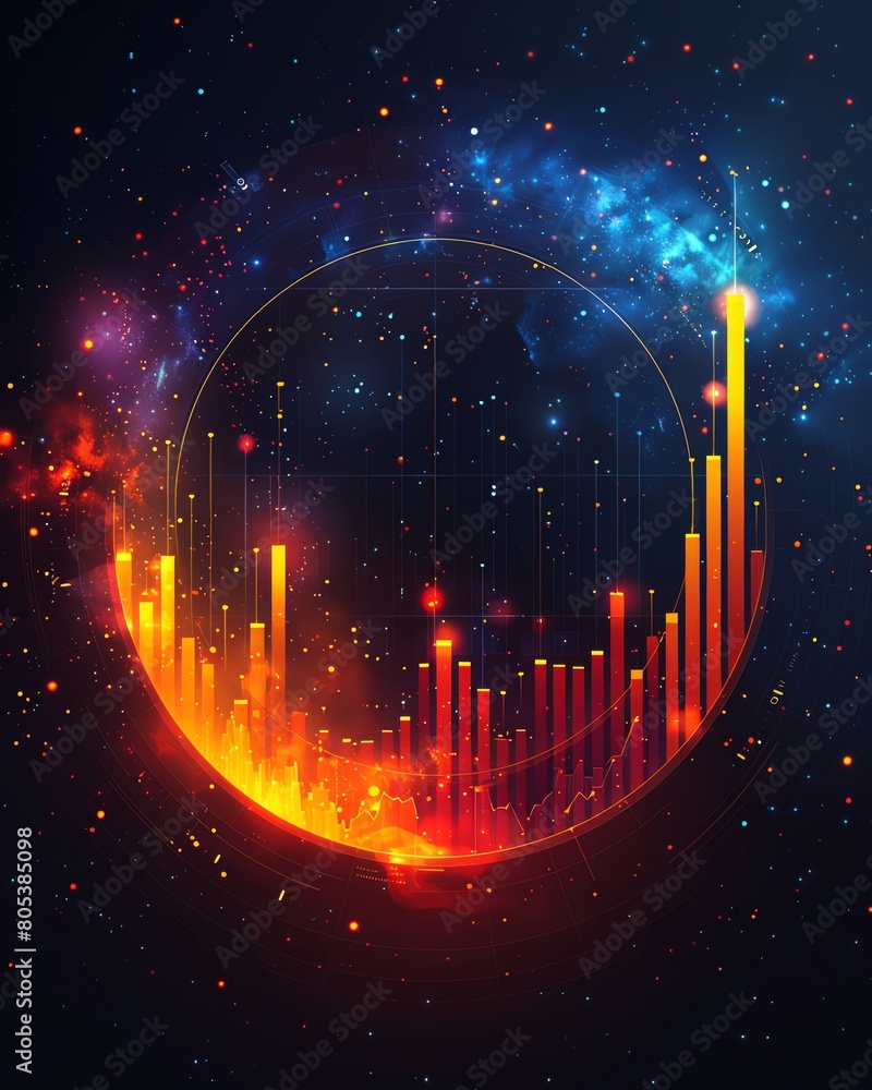 Simple graphic of a histogram with highlighted peaks, illustrating key ...