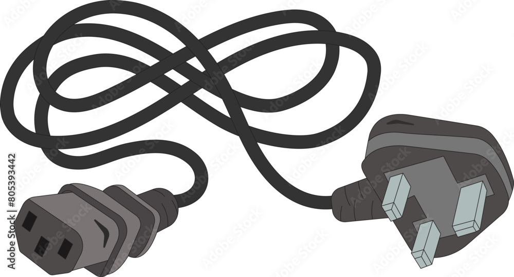 power cord sample clipart 2 Stock Vector | Adobe Stock
