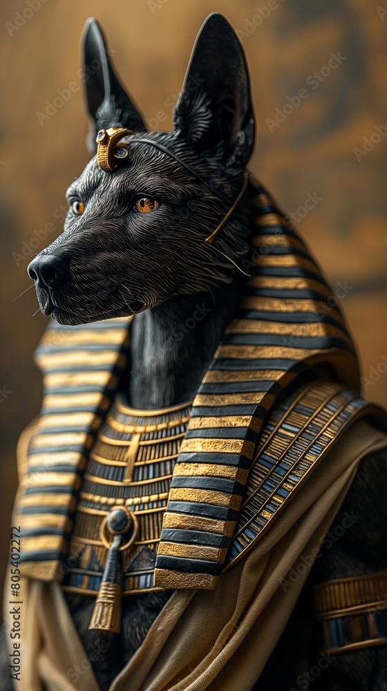 Anubis. Portrayal of Anubis in the Hall of Maat, conducting the ...