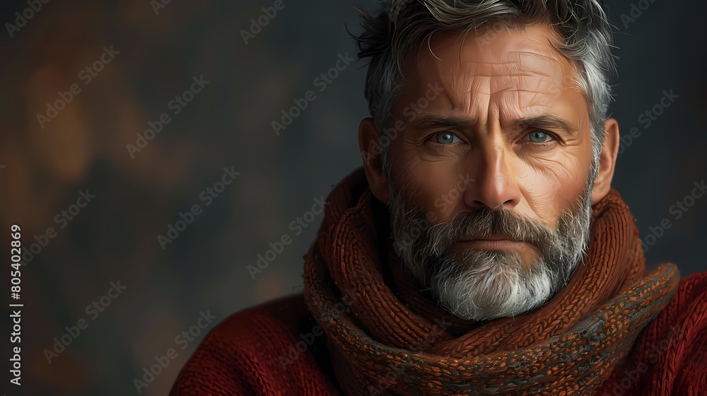 A gentle and refined man with a kind expression, captured in a full ...