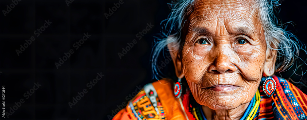 Aymara Elderly Woman, an indigenous people native to South America who ...