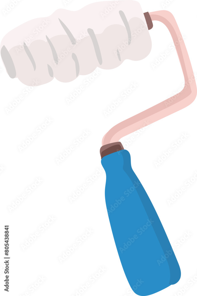 Cartoon paint roller illustration on transparent background. Stock ...